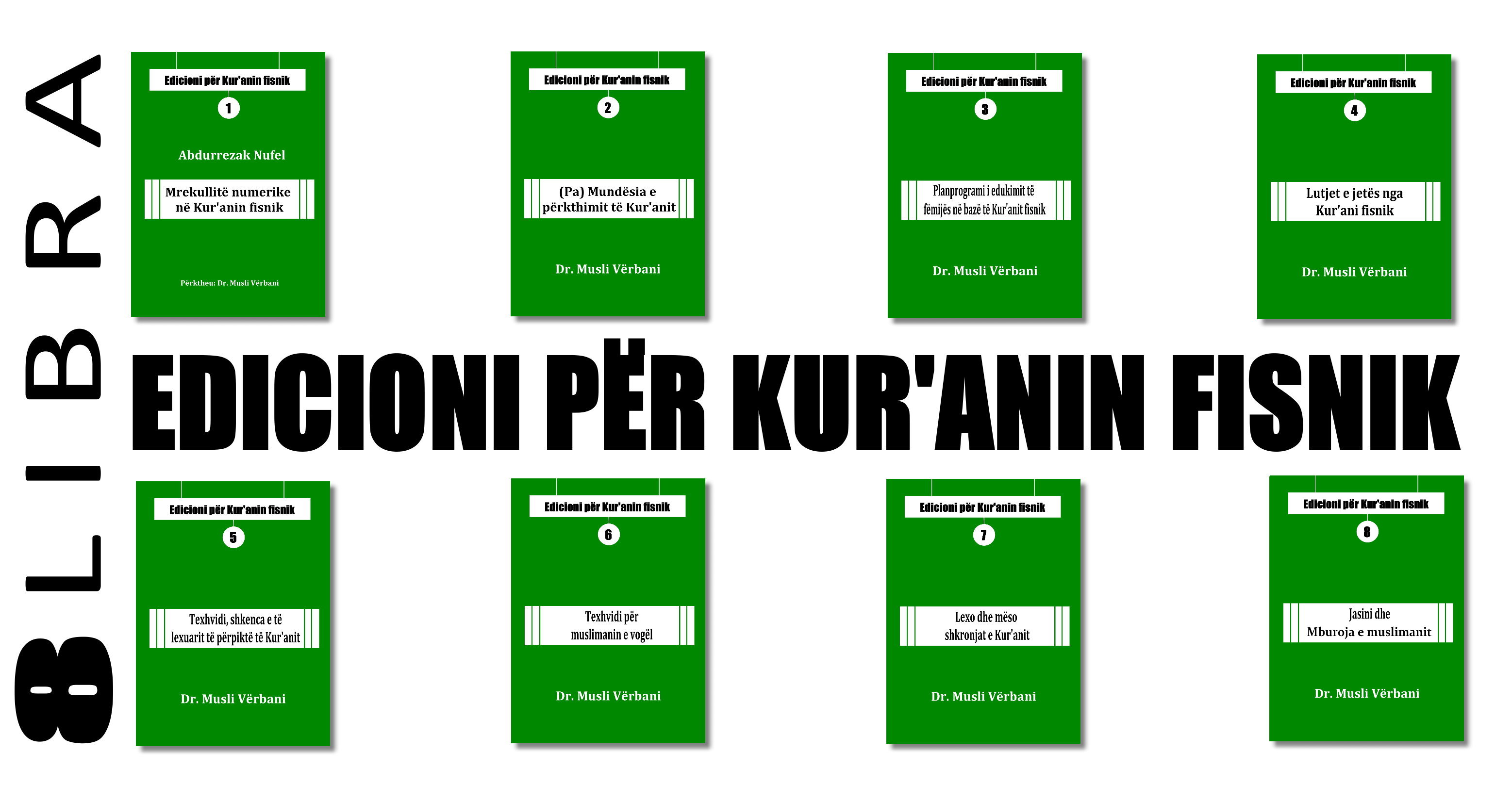 Edicioni për Kur’anin fisnik (8 libra) – Dr. Musli Vërbani